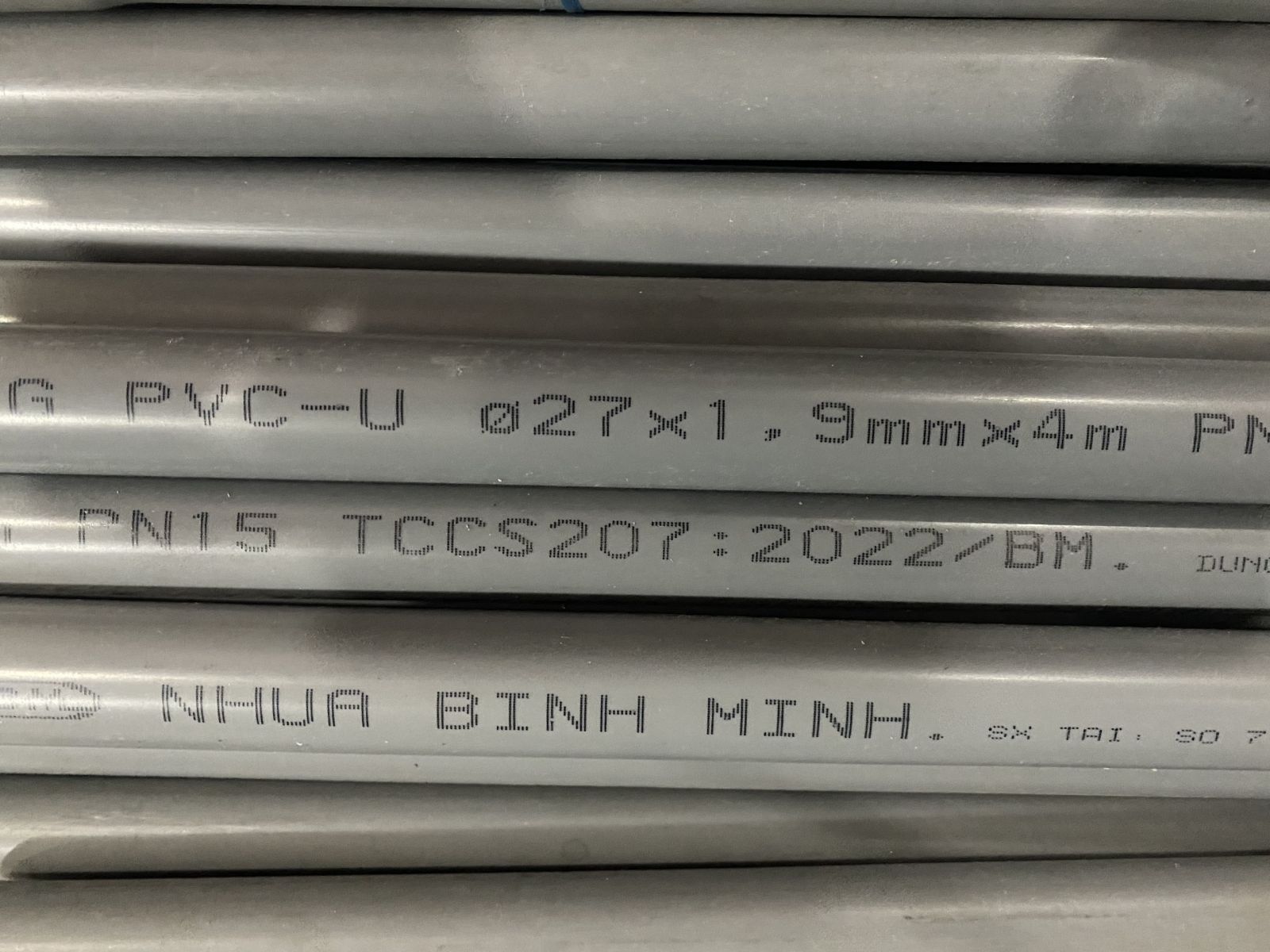 Ống 27x1.9mm nhựa PVC Bình Minh - O27x1.9